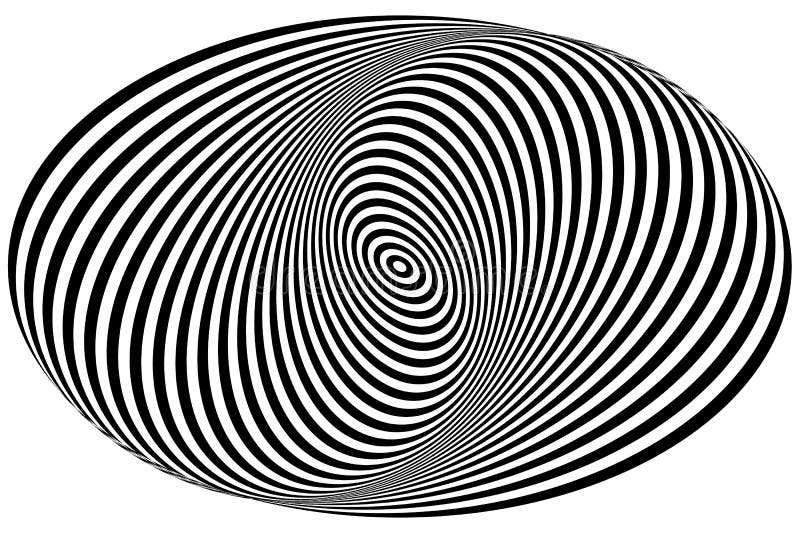 Ellipses Concentriques D'art Op Rouges Et Jaunes Illustration Stock ...