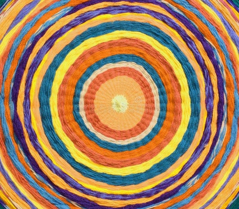 Cercles Concentriques Pour Former Une Cible Faite De Textiles Tissés ...