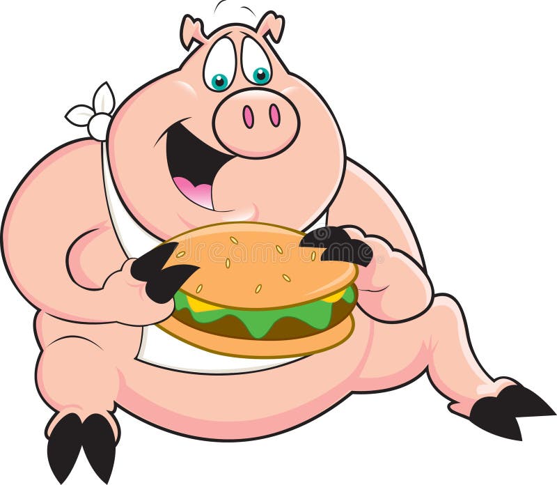 Cerdo ilustración del vector. Ilustración de hambriento - 19405456