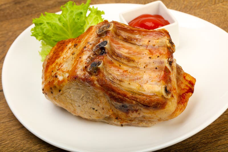 Cerdo asado imagen de archivo. Imagen de romero, pimienta - 113211789