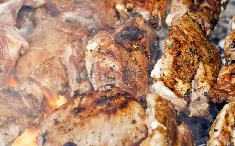 Cerdo Fresco De La Barbacoa Imagen de archivo - Imagen de cordero ...