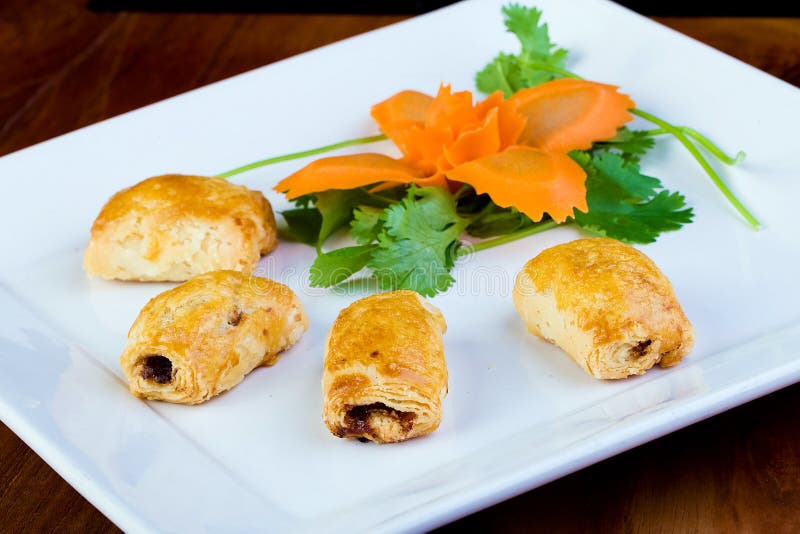 Cerdo Frito Dim Sum De La Barbacoa Foto de archivo - Imagen de cuadrado ...