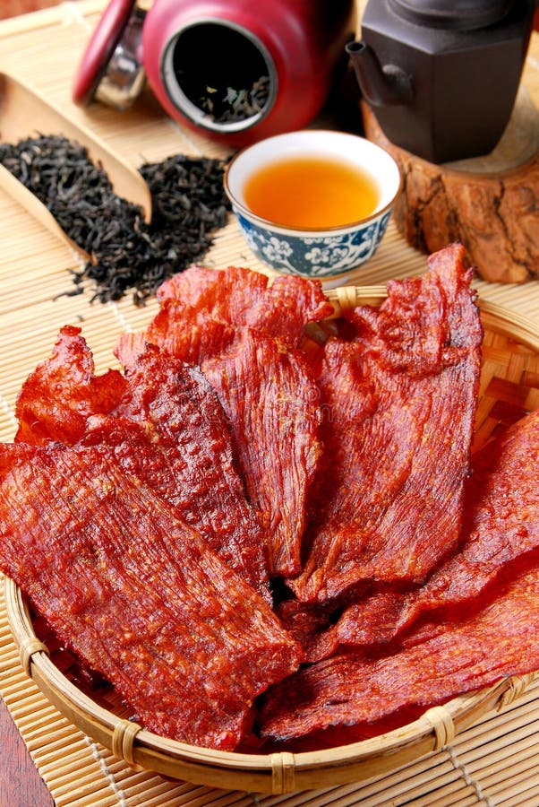 Cerdo secado imagen de archivo. Imagen de aperitivo, taiwan - 15337885