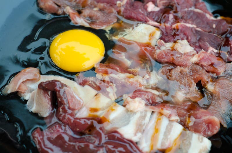 Cerdo Y Carne De Vaca De La Rebanada Foto de archivo - Imagen de carne ...