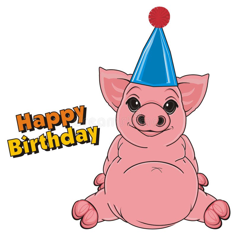 El cerdo dice gruñe stock de ilustración. Ilustración de claxones ...
