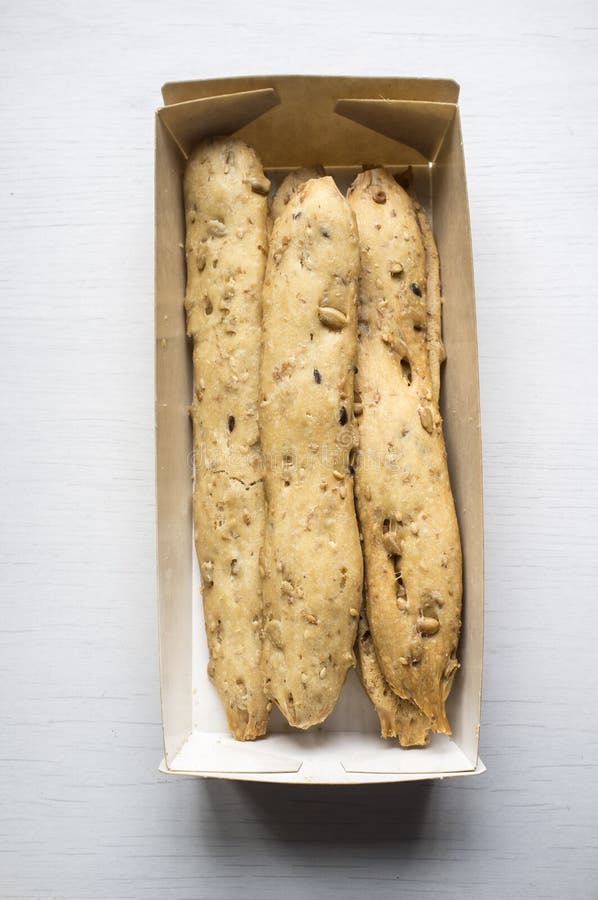 Cereal bars made of bread stock image. Image of breadsticks - 152809975