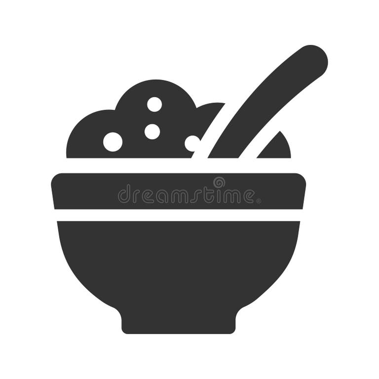 Cereal bowl Icon stock vector. Illustration of icon - 345330960
