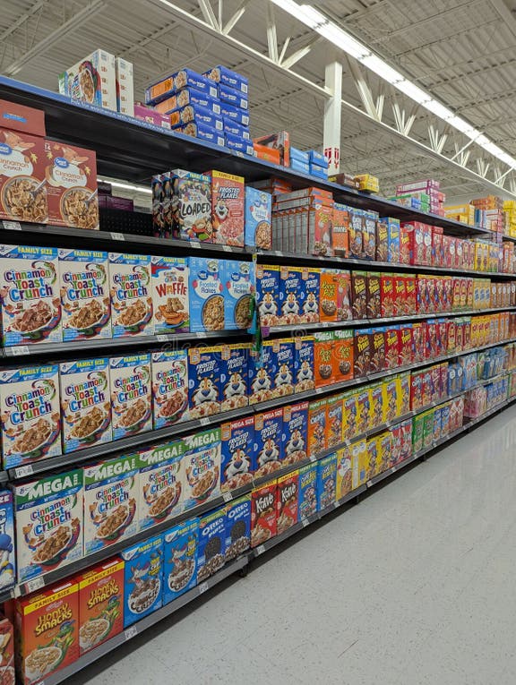 Cereal Boxes on Walmart Shelf Editorial Image - Image of city, aisle ...