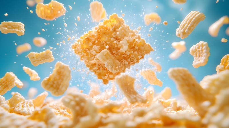Cereal Explosion stock illustration. Illustration of gold - 341310563