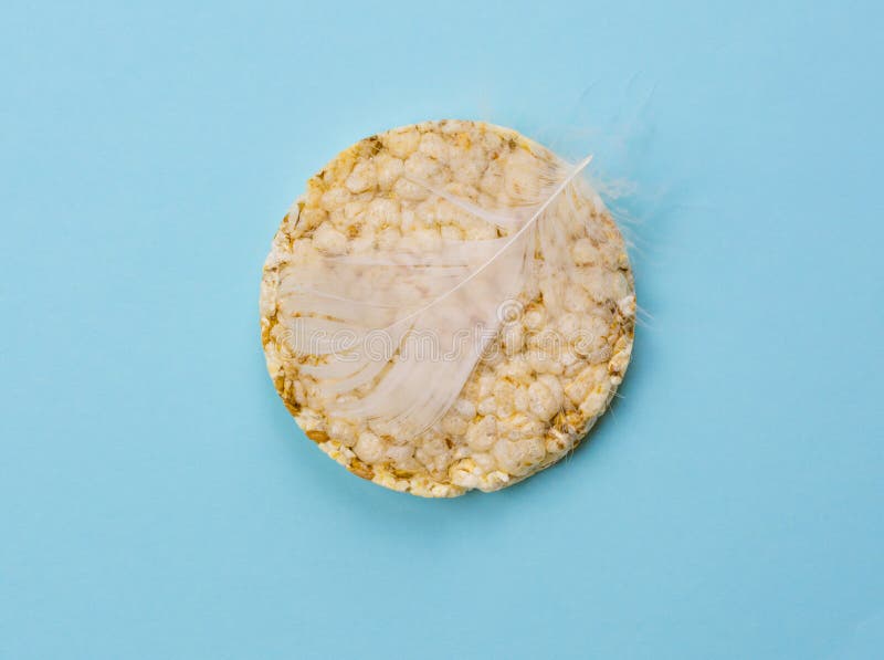 Cereal. Grain Bread with a Feather, the Concept of Lightness, Light ...