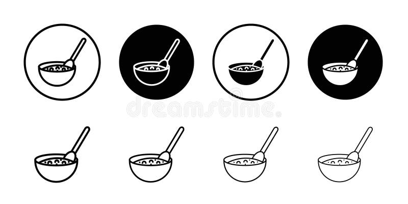 Cereal Icon Logo Set Vector Stock Illustration - Illustration of white ...