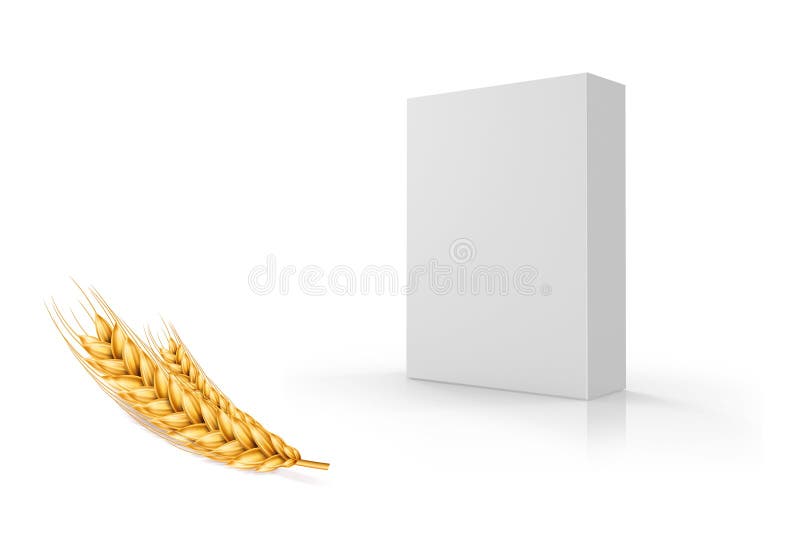 Cereal Packaging Box Mockup Isolated on Background 3D Rendering Stock ...