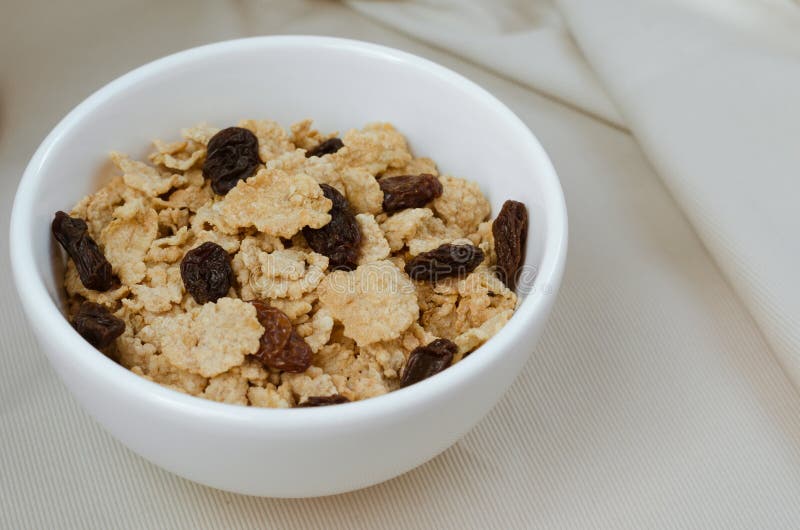 Cereal and Raisin for Breakfast Meal. Stock Image - Image of eating ...
