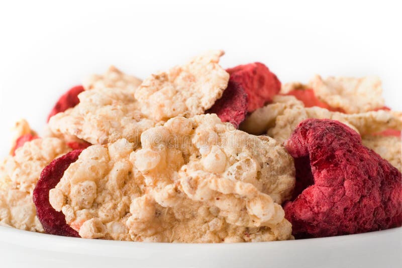 Cereal with red fruits stock image. Image of nutrition - 7751141