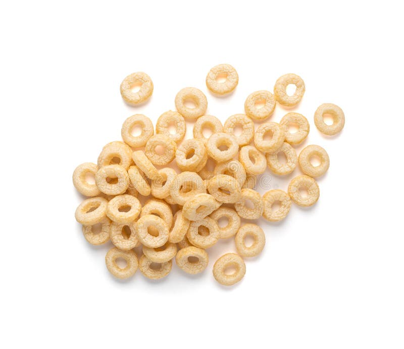 Cereal Rings Isolated, Breakfast Rice Loops, Corn Cereals Snack Stock ...