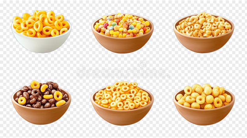 Cereal set illustration stock photo. Illustration of sweet - 341466456