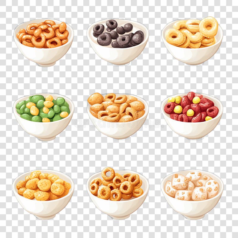 Cereal set stock illustration. Illustration of healthy - 341466427