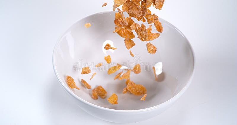 Cereals Falling into a Bowl Stock Image - Image of breakfast, action ...