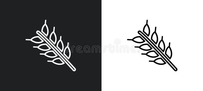 Cereals Outline Icon in White and Black Colors. Cereals Flat Vector ...