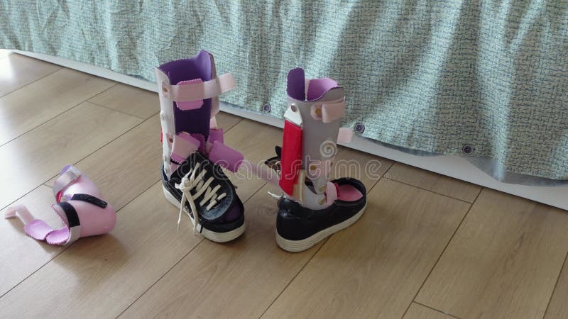 Cerebral Palsy Leg Brace on Floor Stock Video - Video of disability ...