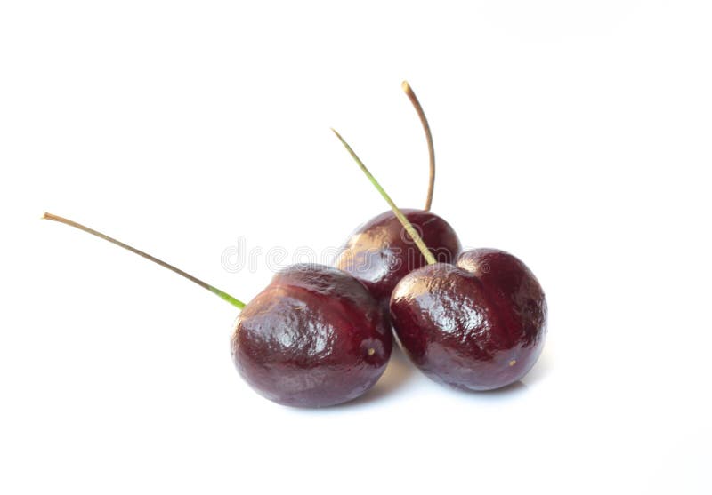 Cereja Doce Isolada No Fundo Branco Foto de Stock - Imagem de vitamina ...