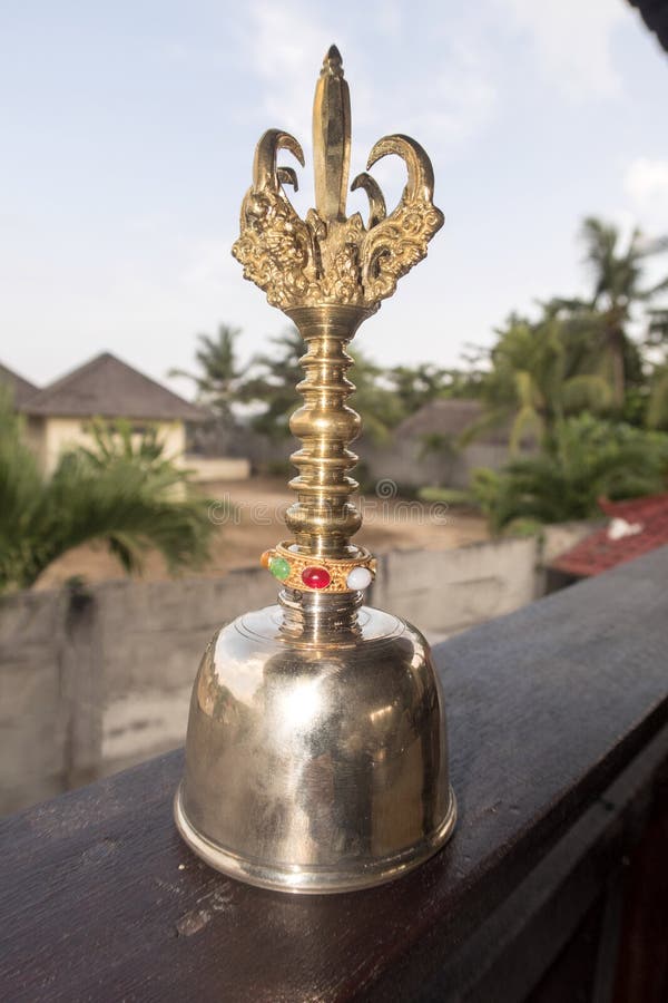 Ceremonial Bell Hindu Priests, Bali Stock Image - Image of hinduism ...