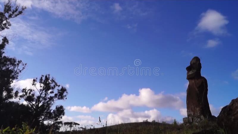 Moai of Rapa Nui. Easter Island Stock Footage - Video of rapa ...