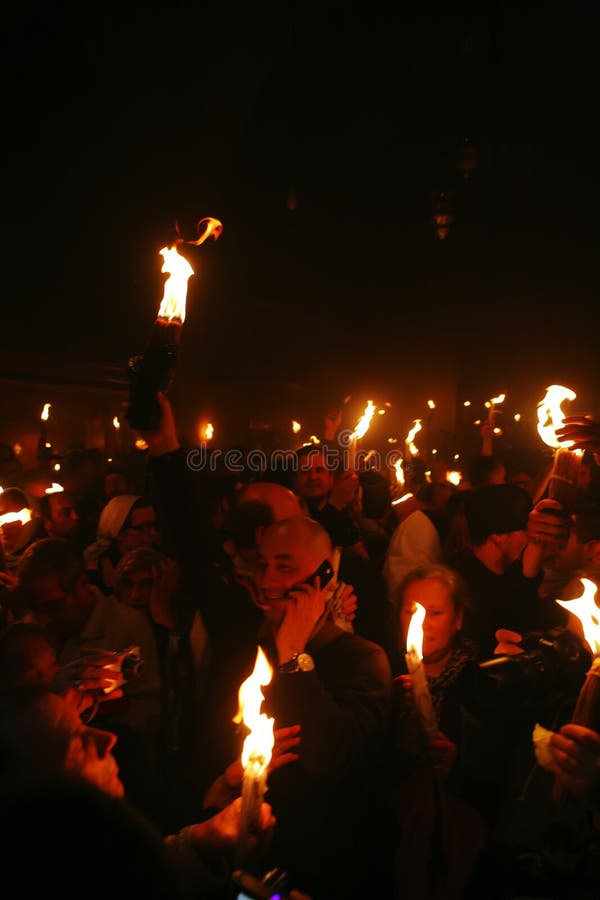 Ceremony of Holy Fire Miracle Editorial Photo - Image of ceremony ...