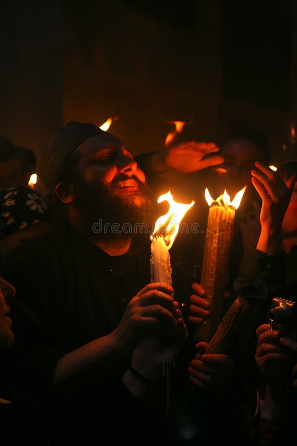 Ceremony of Holy Fire Miracle Editorial Photography - Image of israel ...