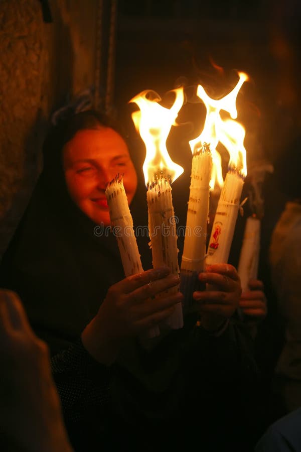 Ceremony of Holy Fire Miracle Editorial Image - Image of miracle ...