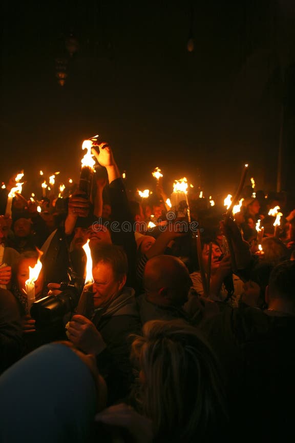 Ceremony of Holy Fire Miracle Editorial Photo - Image of passion ...