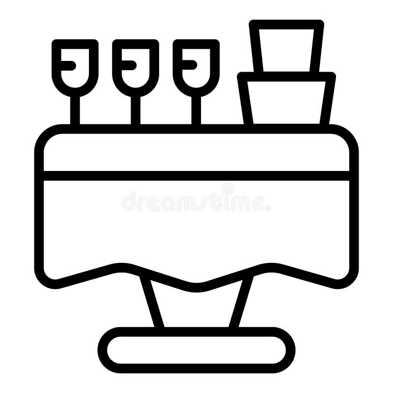 Ceremony Table Icon Outline Vector. Wedding Event Stock Illustration ...