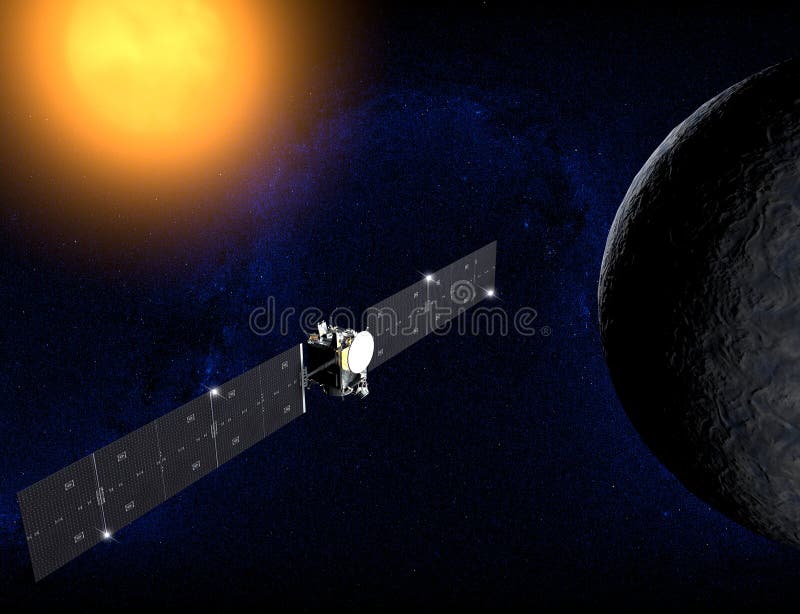 Ceres, a Dwarf Planet, Dawn Probe Stock Illustration - Illustration of ...