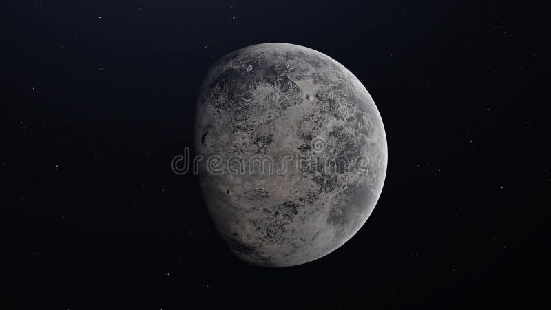 Ceres Dwarf Planet in Its Own Orbit in the Outer Space. 3D Render Stock ...