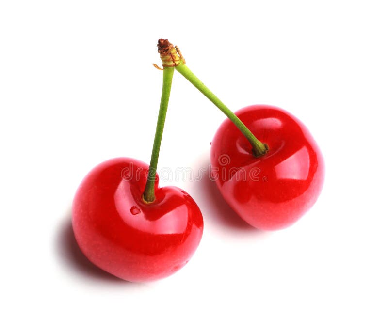 Cerise rouge image stock. Image du pulpeux, centrale - 39854031