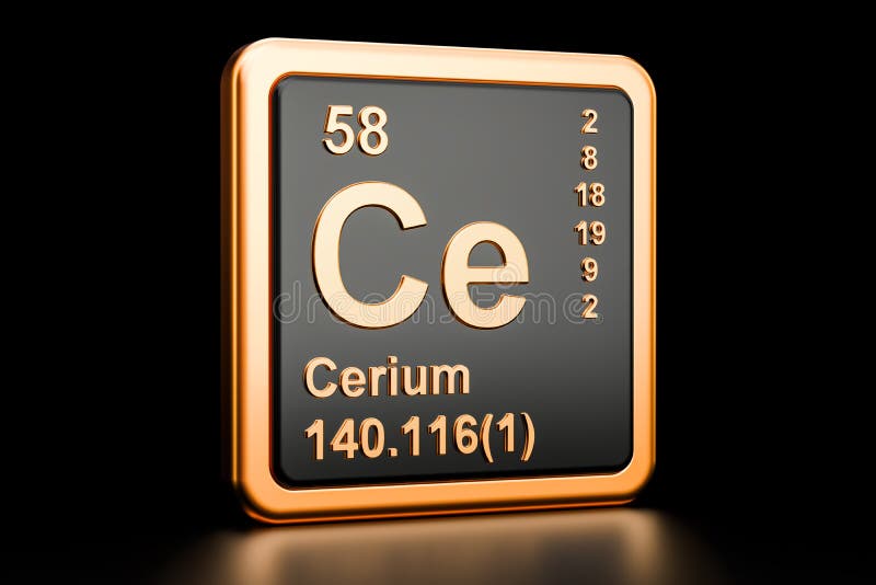 Cerium Ce Chemical Element Icon Stock Vector - Illustration of science ...