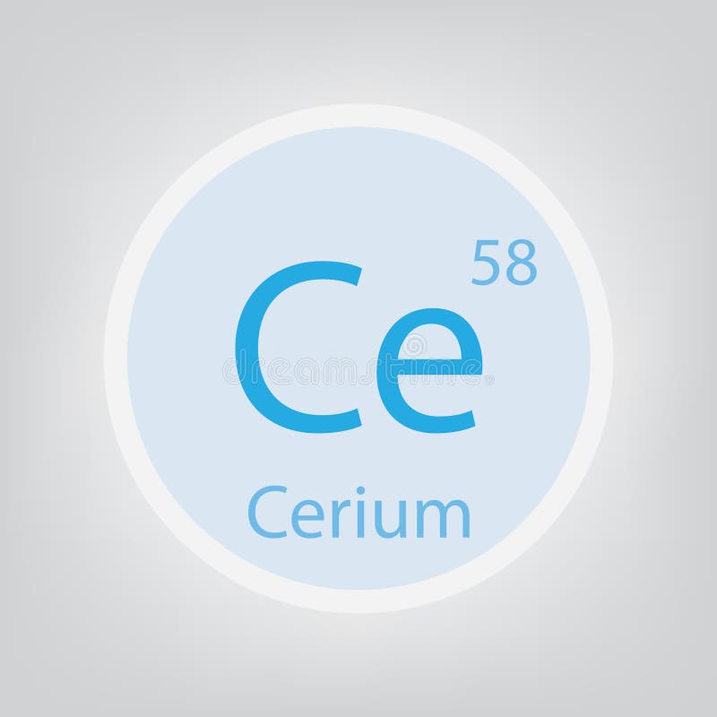 Cerium Ce Chemical Element Icon Stock Vector - Illustration of flat ...