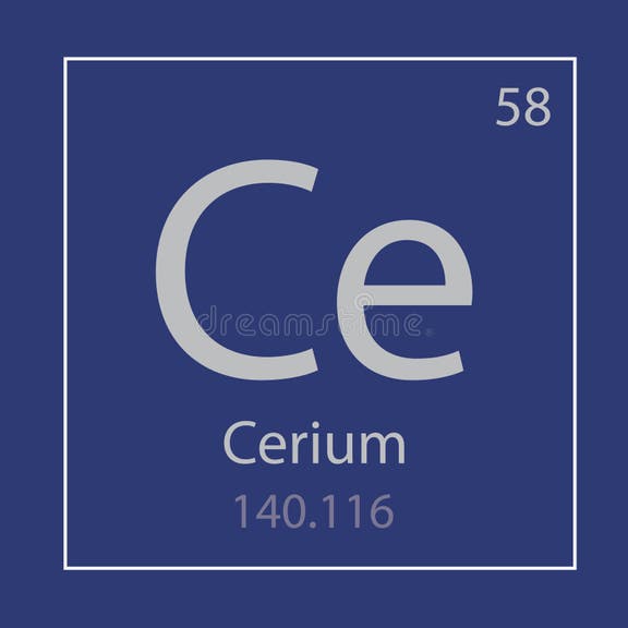 Cerium Ce Chemical Element Icon Stock Vector - Illustration of icon ...