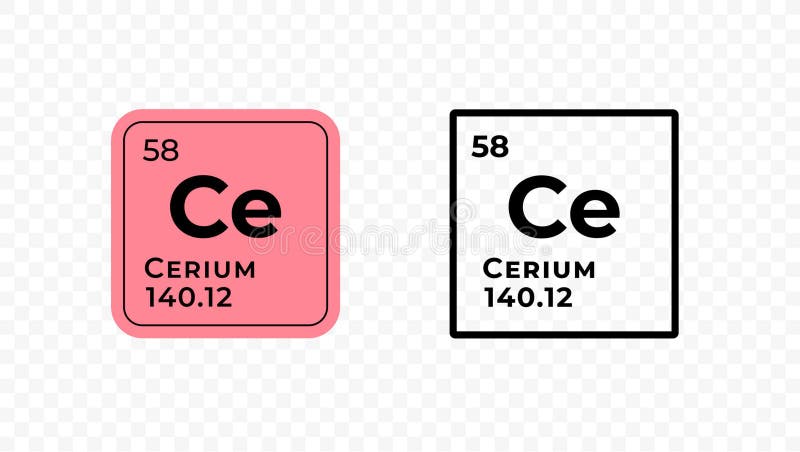 Cerium, Chemical Element of the Periodic Table Vector Stock Vector ...