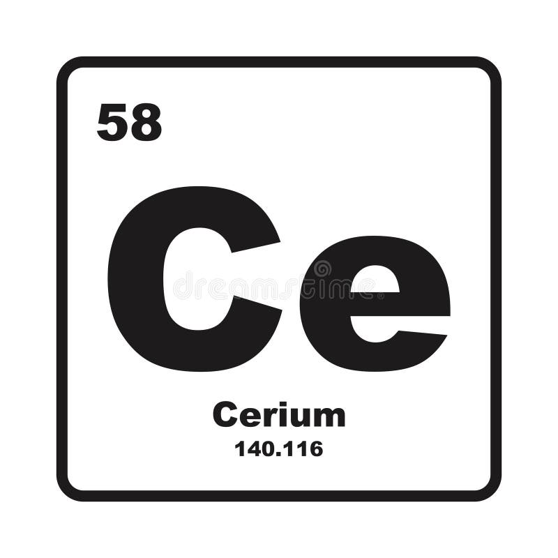 Periodic Table Element Cerium Icon Stock Illustrations – 138 Periodic ...