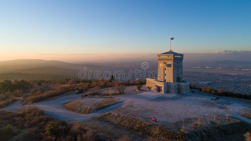 Cerje monument from high stock photo. Image of cerje - 87263248
