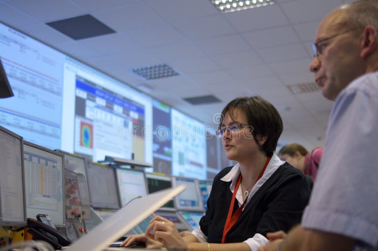 CERN ATLAS Control Room editorial stock image. Image of geneva - 11876529