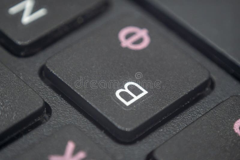 Cerrar La Letra B En Un Teclado Imagen de archivo - Imagen de cierre ...