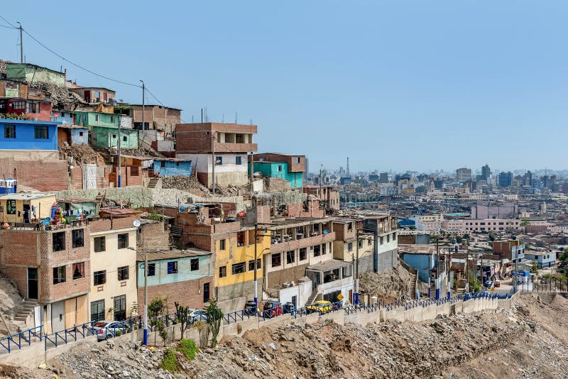 Slums in Lima in Peru stock photo. Image of roofs, streets - 50691582