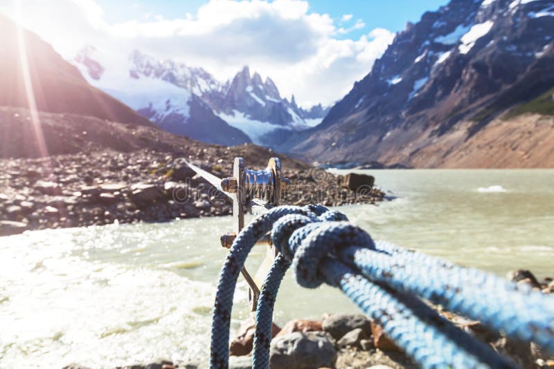 Cerro Torre stock photo. Image of patagonia, hiker, trekking - 54163992