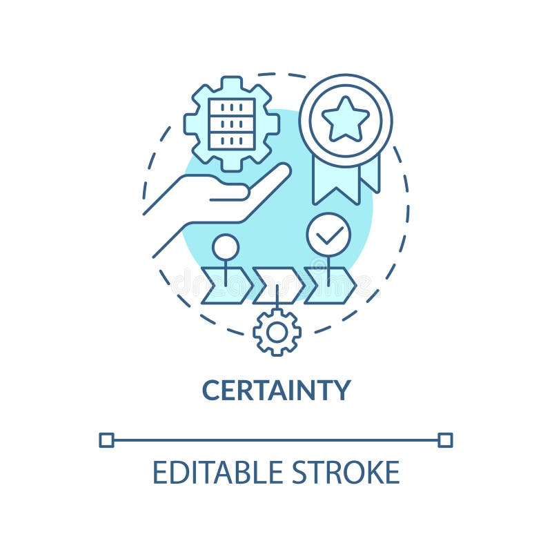 Certainty Turquoise Concept Icon Stock Vector - Illustration of concept ...