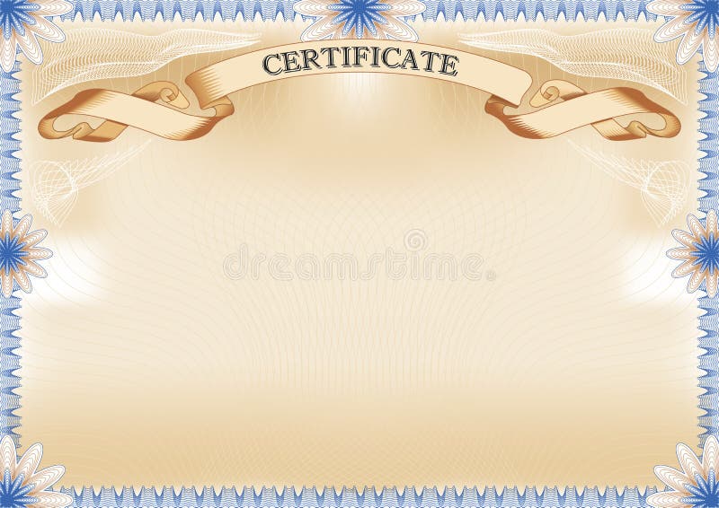 Plantilla Del Fondo Del Certificado/del Diploma. Modelo Ilustración del ...