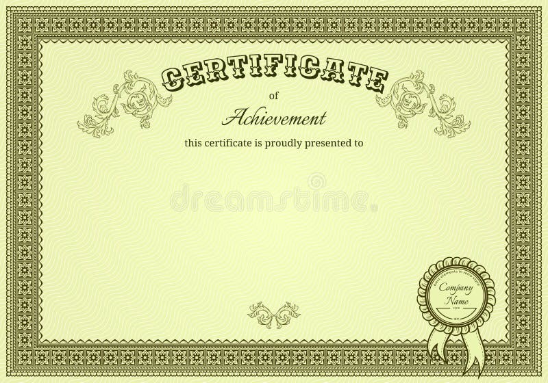 Plantilla Del Fondo Del Certificado/del Diploma. Modelo Ilustración del ...