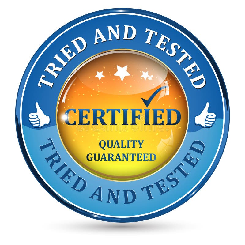 Certificado Qualidade Garantida Experimentado - E - Testado Ilustração ...