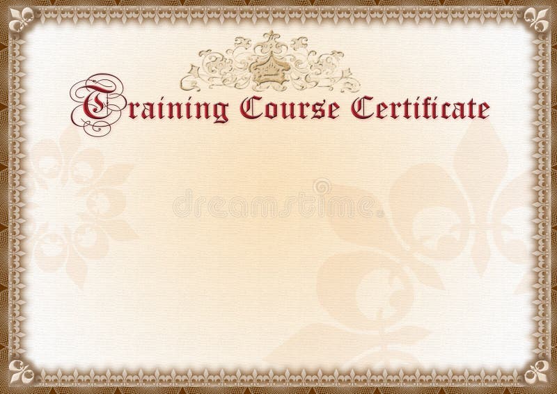 Certificat de formation illustration stock. Illustration du récompense ...